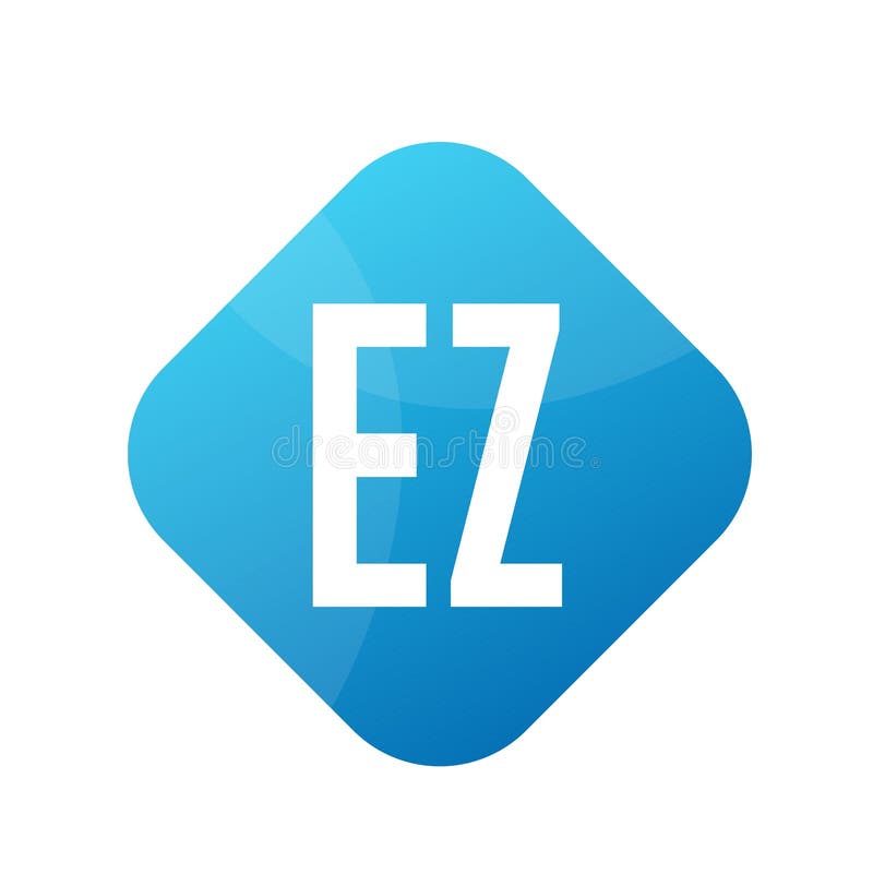 Design Do Logotipo Da Letra Ez Com Estilo Simples Ilustração do Vetor ...