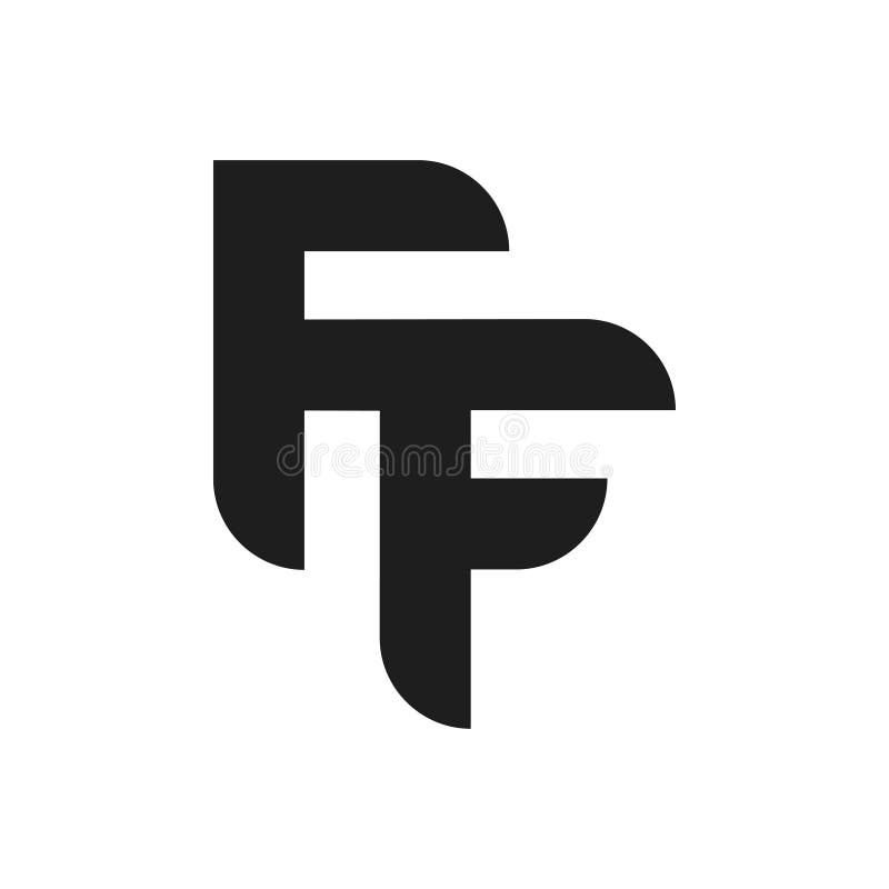 Design Do Logotipo Da Letra Ff Com Estilo Simples Ilustração do Vetor ...