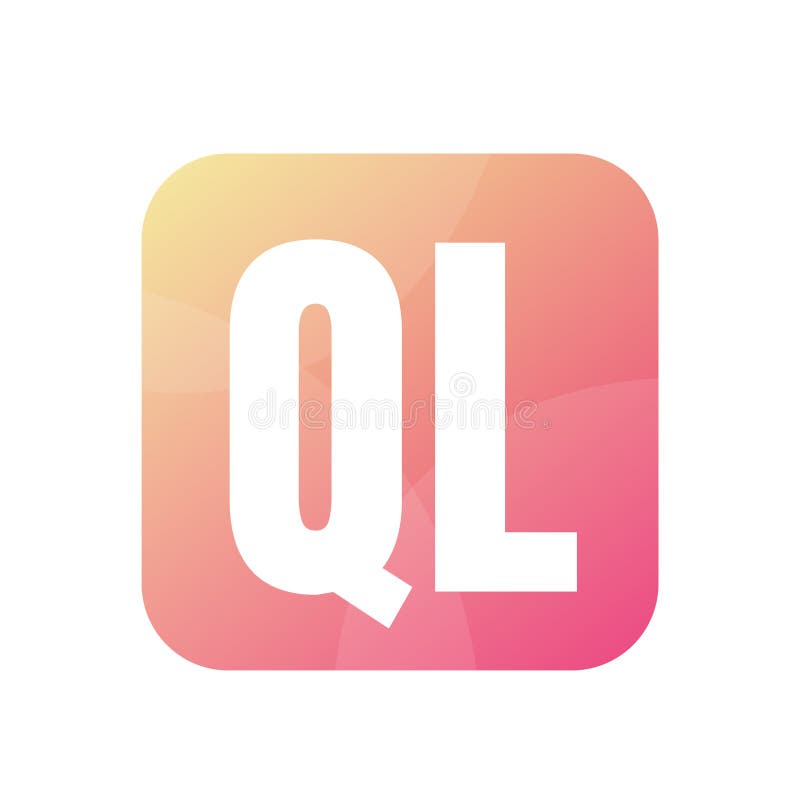 Design Do Logotipo Da Letra Ql Com Estilo Simples Ilustração do Vetor ...