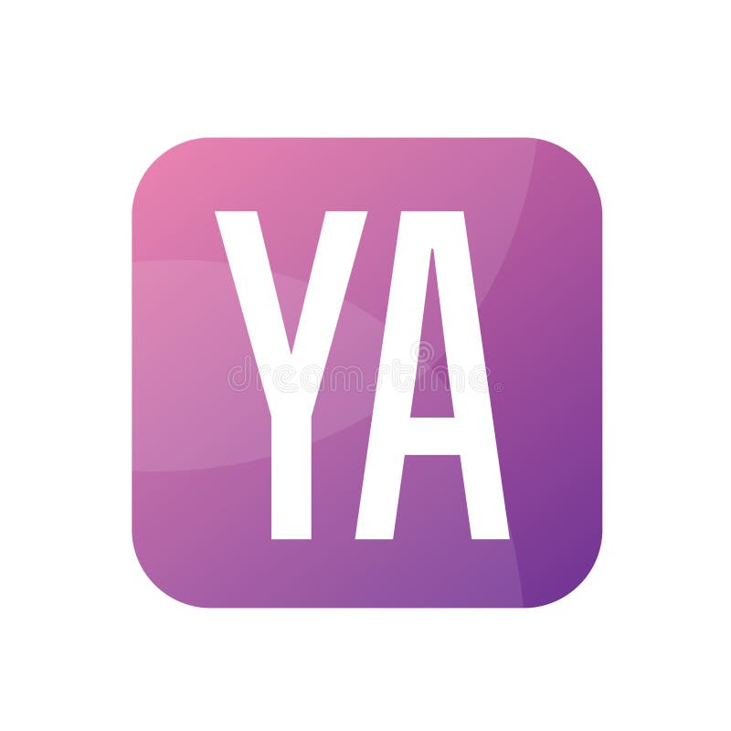 Design Do Logotipo Da Letra Ya Com Estilo Simples Ilustração do Vetor ...