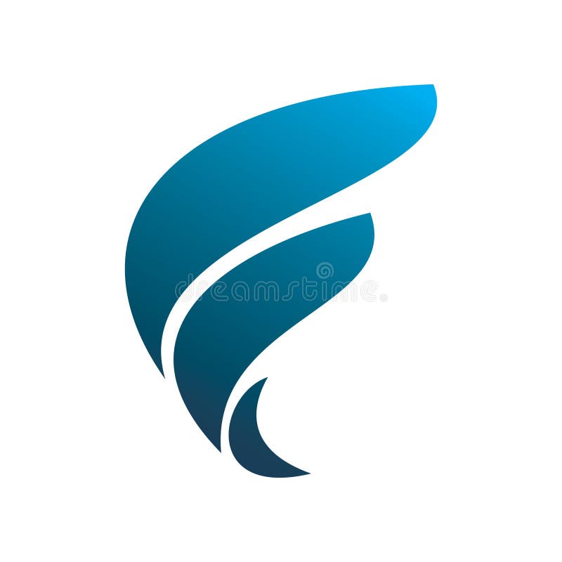 Design Do Logotipo De Letra Azul Da Letra F Ilustração do Vetor ...