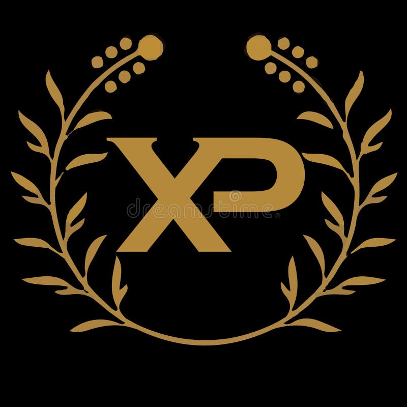 Design Do Logotipo De Marca Com Letra Xp Com Folha. Ilustração do Vetor ...