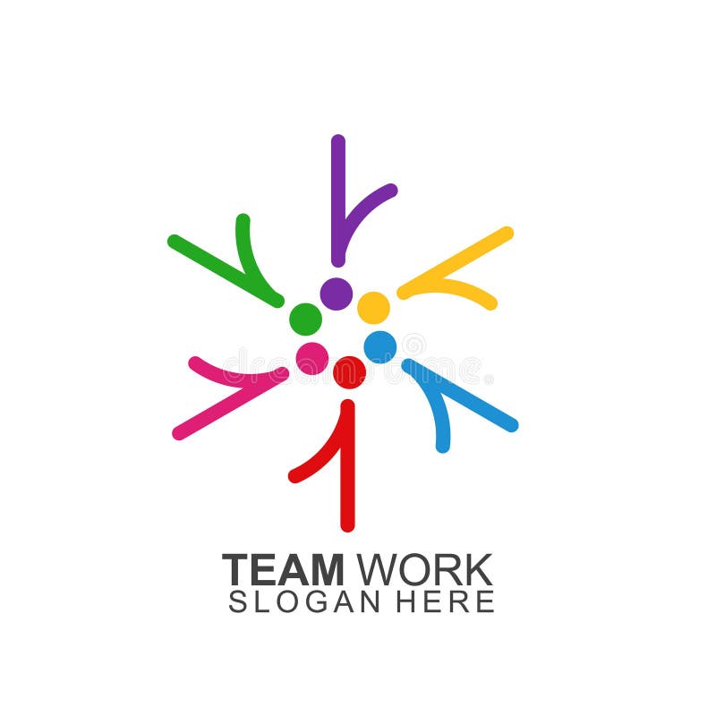 Design Do Logotipo De Trabalho Em Equipe Ilustração do Vetor ...