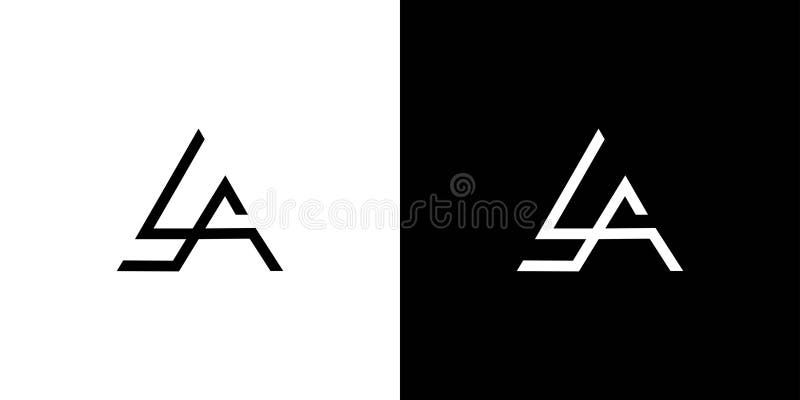 Design Do Logotipo Inicial Da Letra La Moderna E Sofisticada Ilustração ...