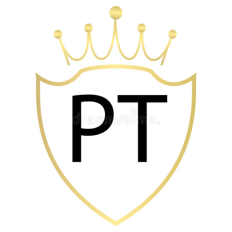 Design Do Logotipo Pt Letter Com Estilo Simples Ilustração do Vetor ...