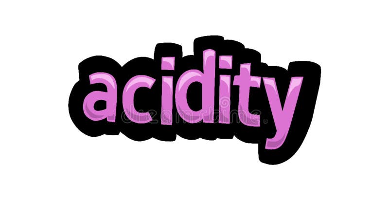 Design Do Vetor De Escrita De Acidez Num Fundo Branco Filme - Vídeo de ...