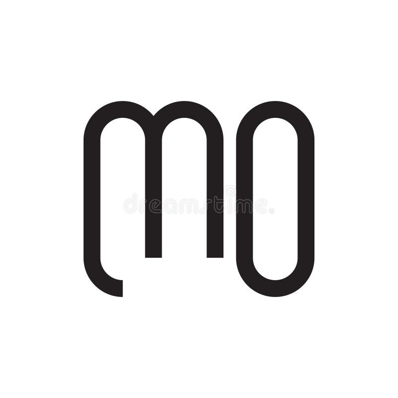 Design Do Vetor Do Modelo De Logotipo Inicial Da Letra Mo Ilustração do ...