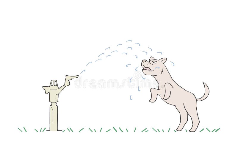Cartoon Playing Sprinkler Water Stock Illustrations – 8 Cartoon Playing ...