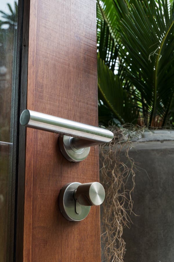 Design of Door Handle and Knob Door Stock Image - Image of handle ...