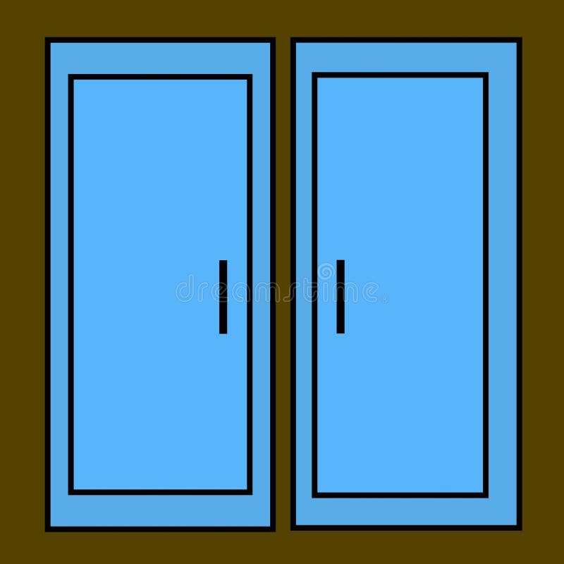 Design Door Window Cartoon Art Interior Stock Illustration ...