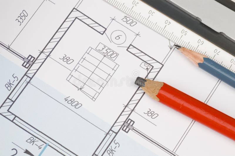 Draft paper rolls stock photo. Image of blueprints, designer - 1832668