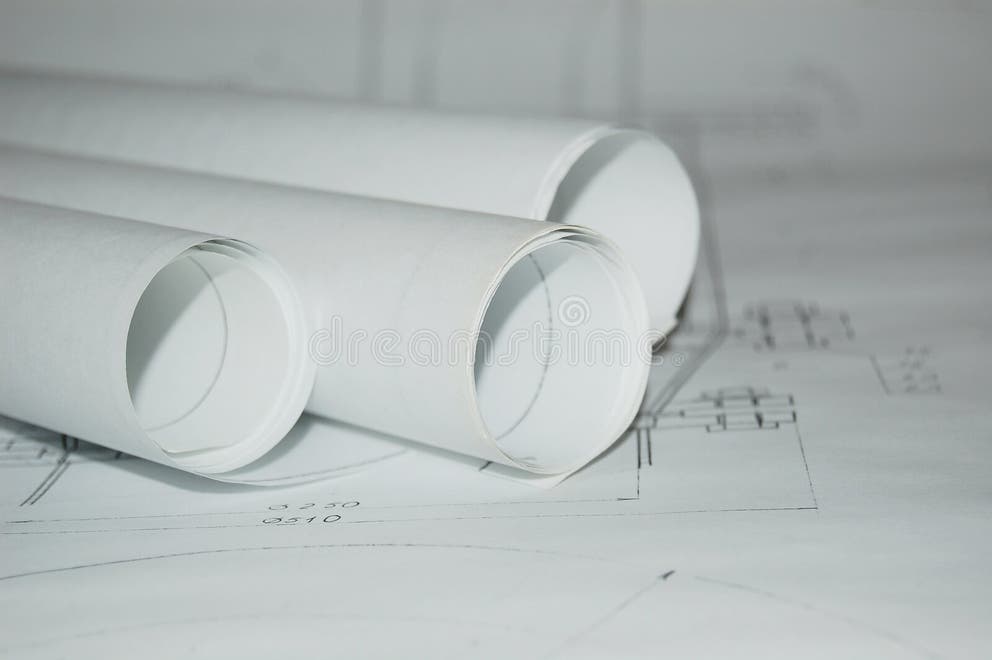 Design draft papers stock image. Image of contractor, sketch - 2018915