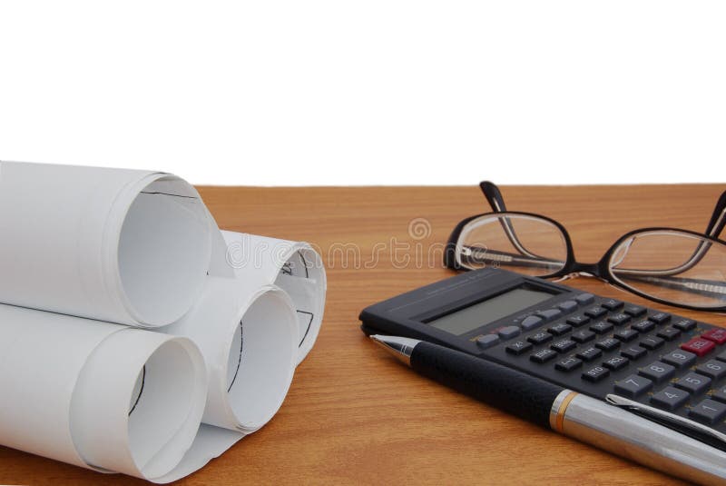 Design draft papers stock image. Image of calculator, drawing - 3179823