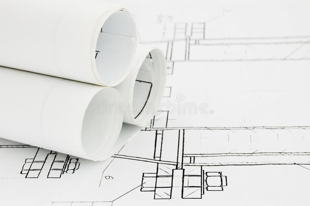 Design draft papers stock photo. Image of blue, dimensions - 3824014