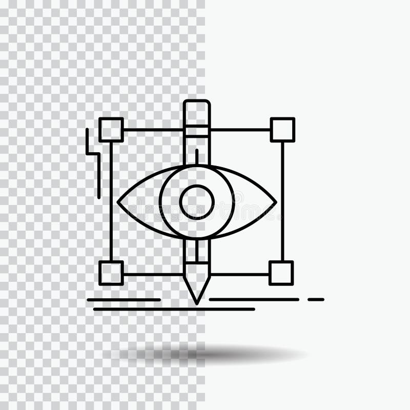 Design, Draft, Sketch, Sketching, Visual Line Icon on Transparent ...