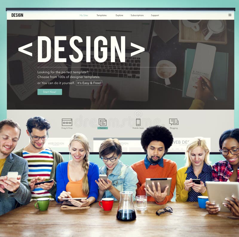 Design Drawing Outline Planning Purpose Creative Concept Stock Image ...