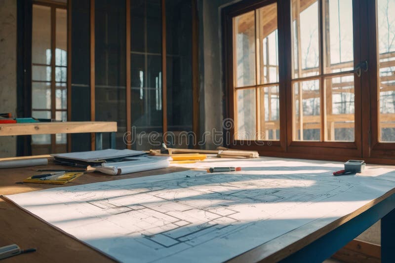 Design Drawing for a Technical Project in Architecture Stock ...