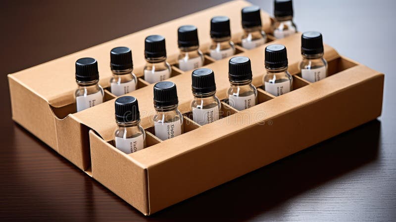 Design dropper bottle box stock illustration. Illustration of essential ...