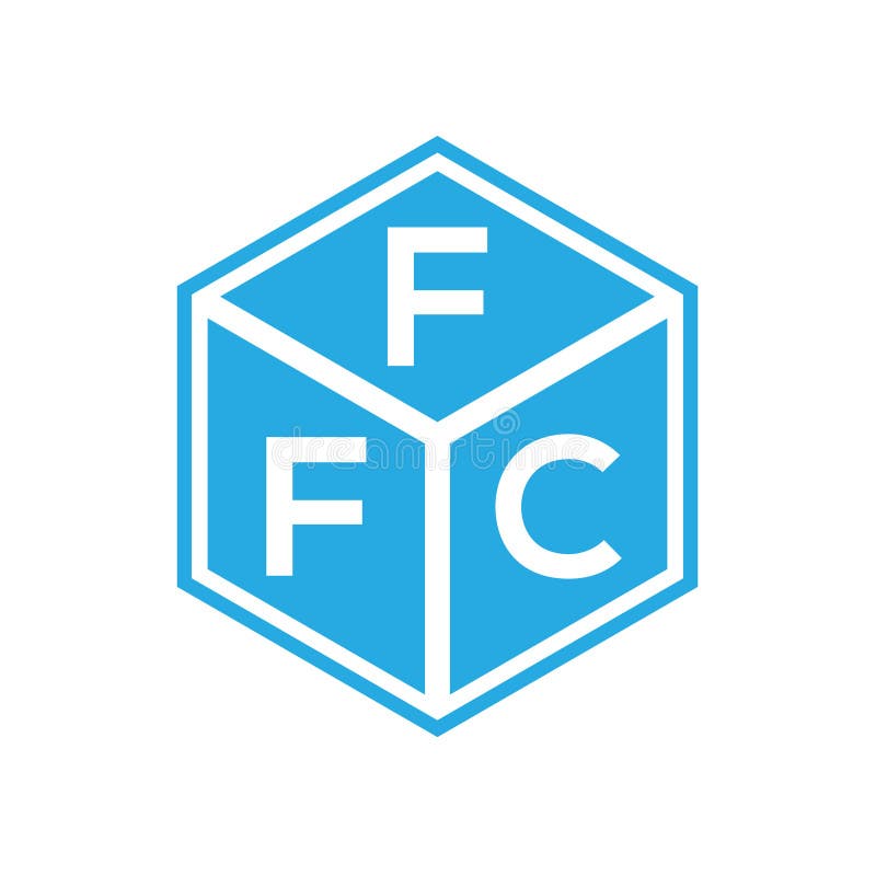Design Du Logo De La Lettre De Ffc Sur Fond Noir. Concept De Logo De ...