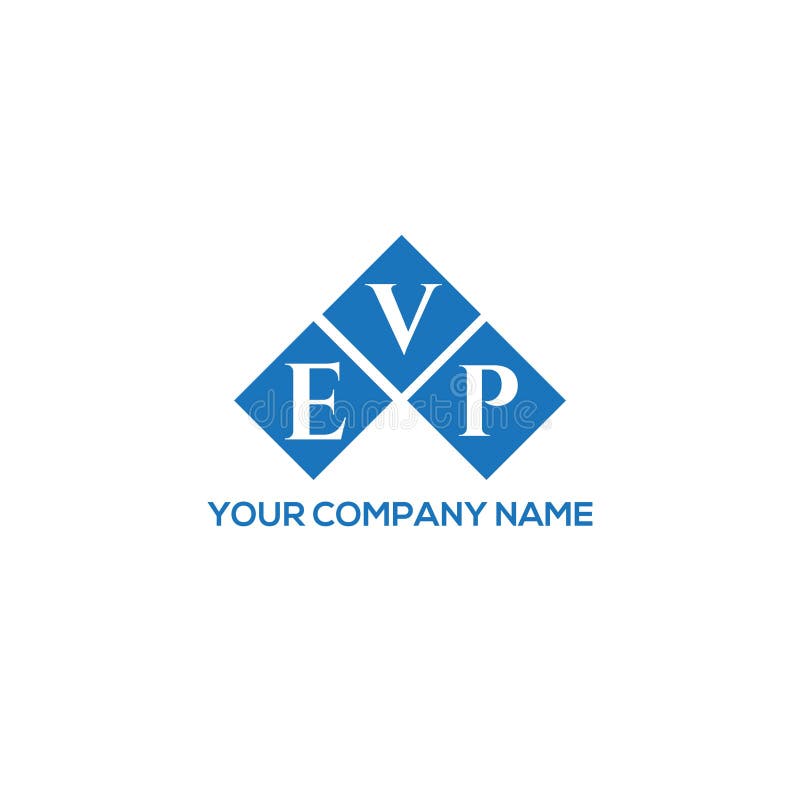 Design Du Logo Evp Lettre Sur Fond Blanc. Concept De Logo De Lettre D'initiales. Design Lettre ...