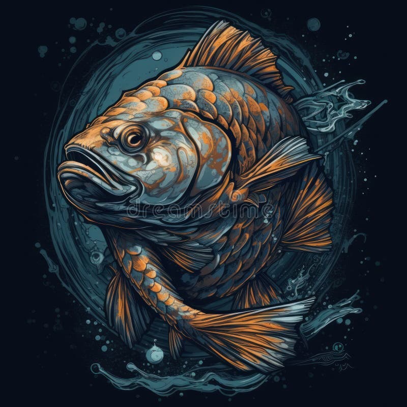 Design for Ebisu Fish Logo Concept Generative AI Stock Illustration ...