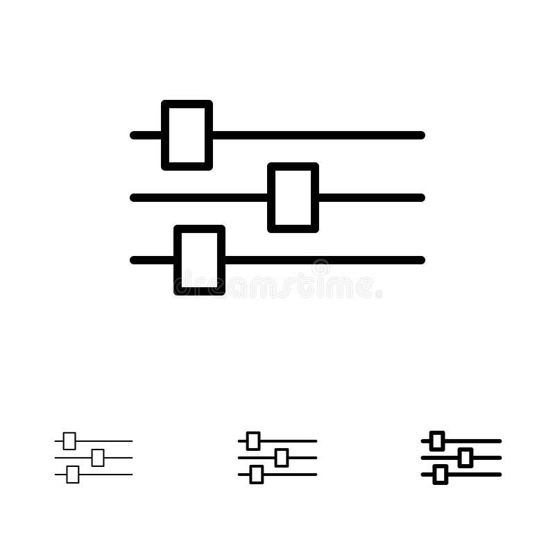 Design, Edit, Tool Bold and Thin Black Line Icon Set Stock Vector ...