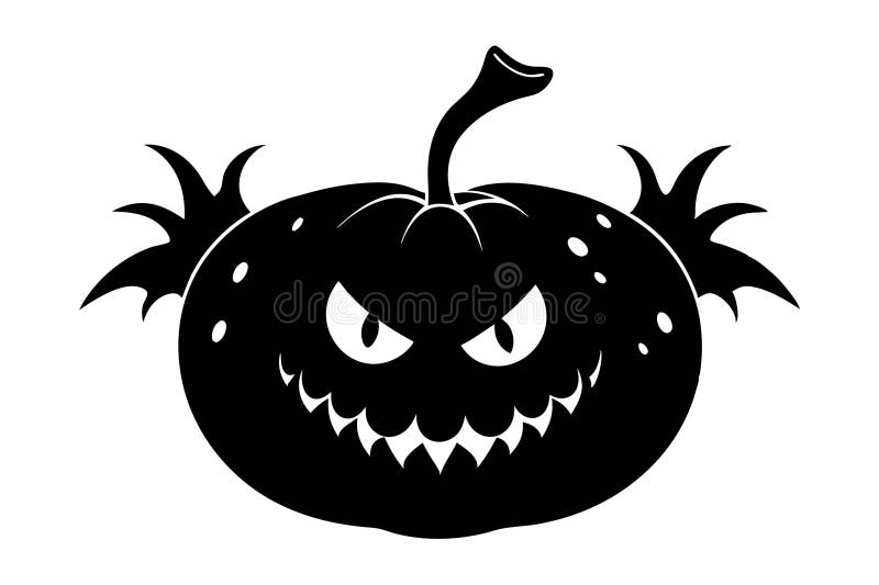 Halloween Fruit Black Silhouette Vector. Stock Vector - Illustration of ...