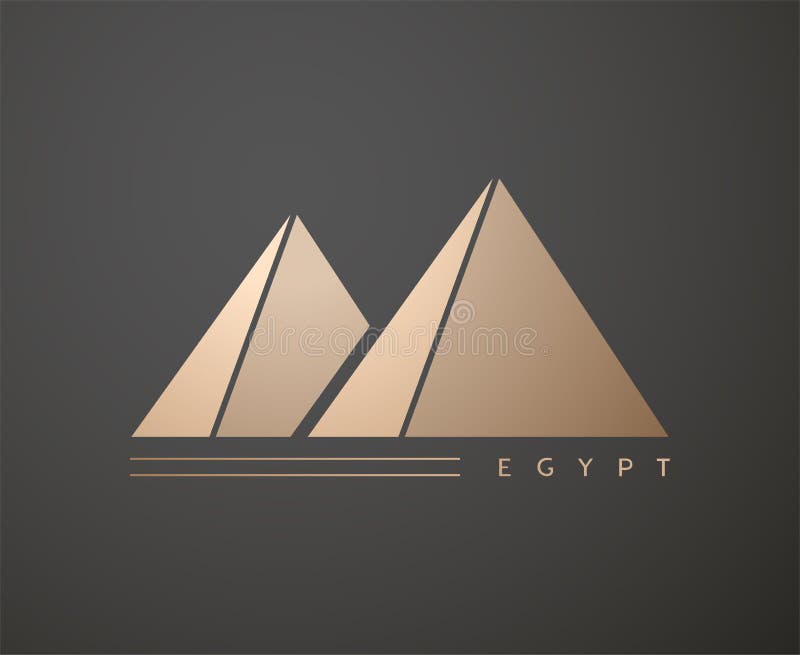 Design of Egyptian Pyramids Symbol Stock Vector - Illustration of ...