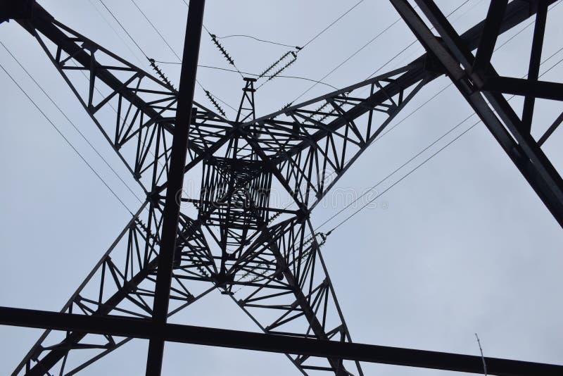 The Design of the Electrical Support. Stock Photo - Image of danger ...