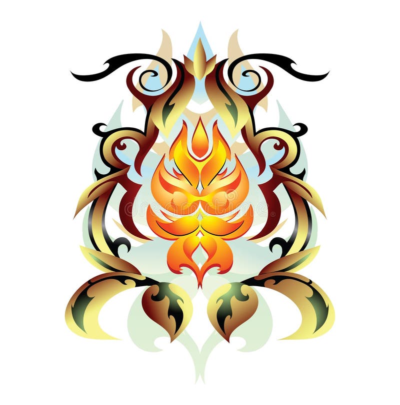 Filigree Abstract Flower Design Stock Vector - Illustration of ...