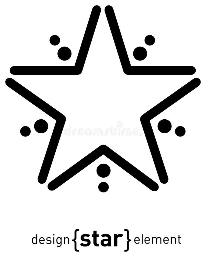 Design Element Abstract Star, Raster Illustration Stock Illustration ...