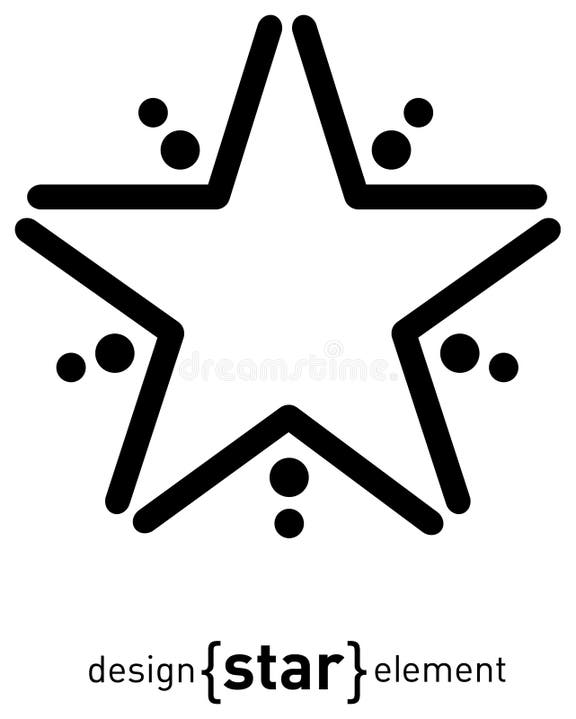 Design Element Abstract Star, Raster Illustration Stock Illustration ...