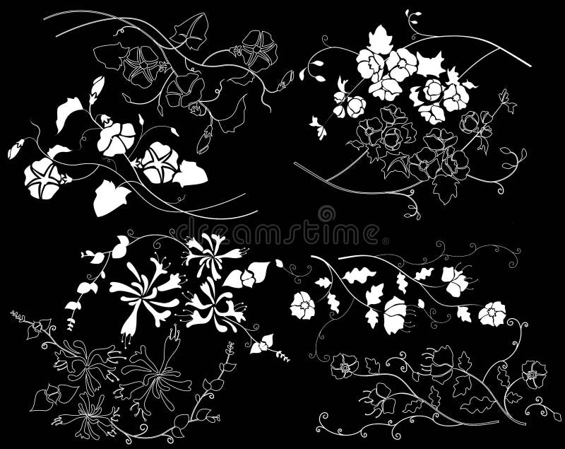 Design Element on a Black Background Stock Illustration - Illustration ...