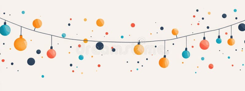 Design Element of Christmas Lights String. Illustration Stock ...