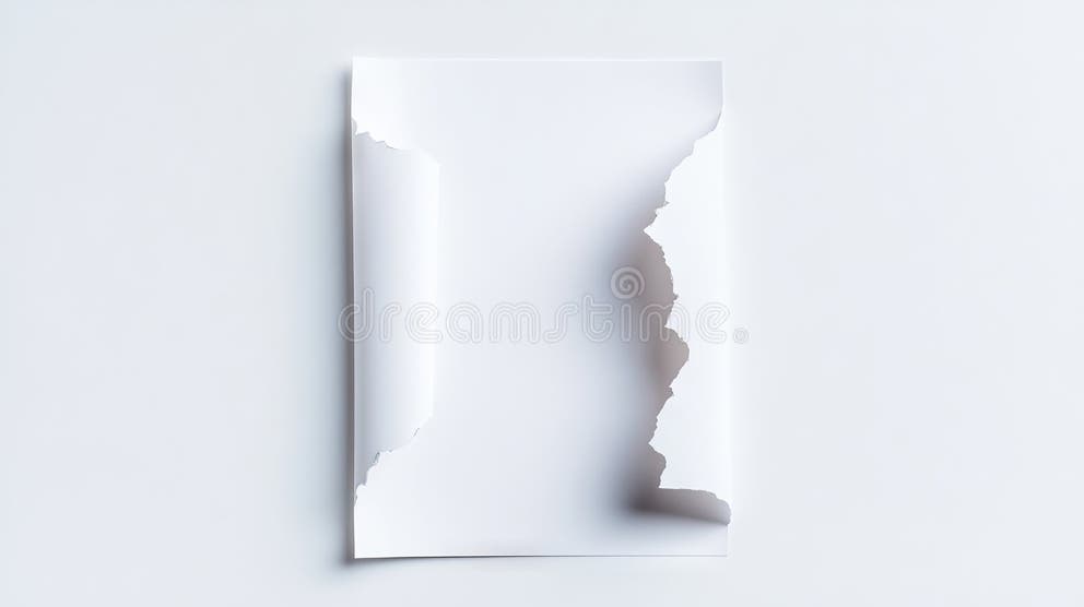 The Design Element Consists of an Oval Frame Created from Torn Paper ...