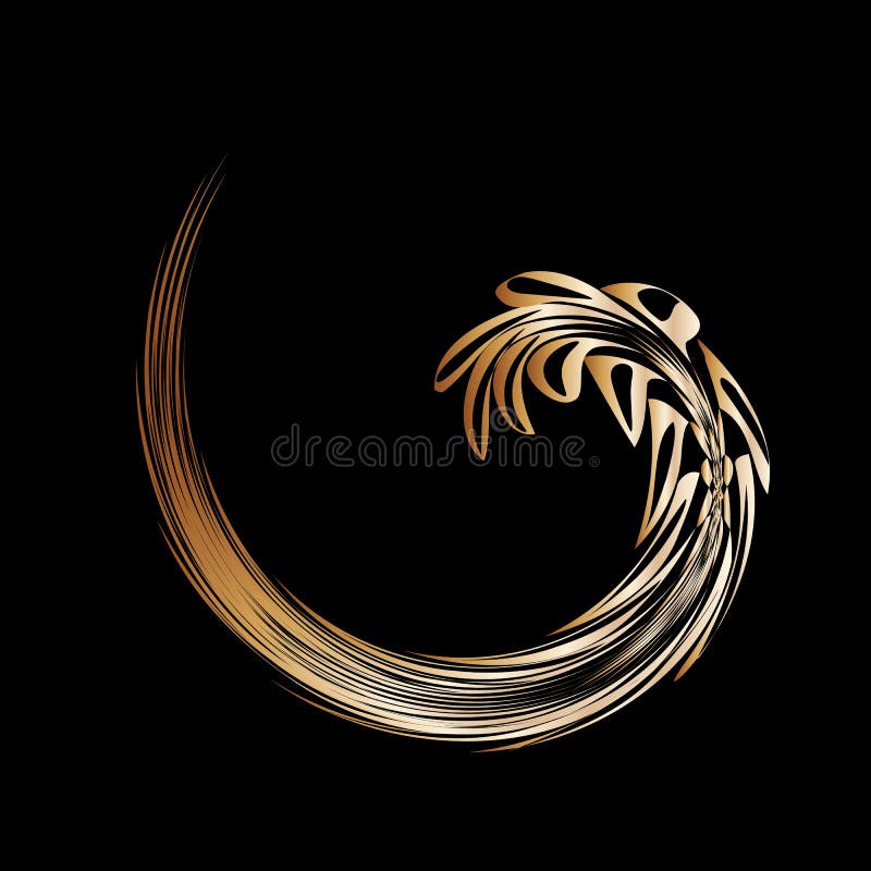 Design Element: Curl, Spiral. Abstract Vector Gold Element. Stock ...