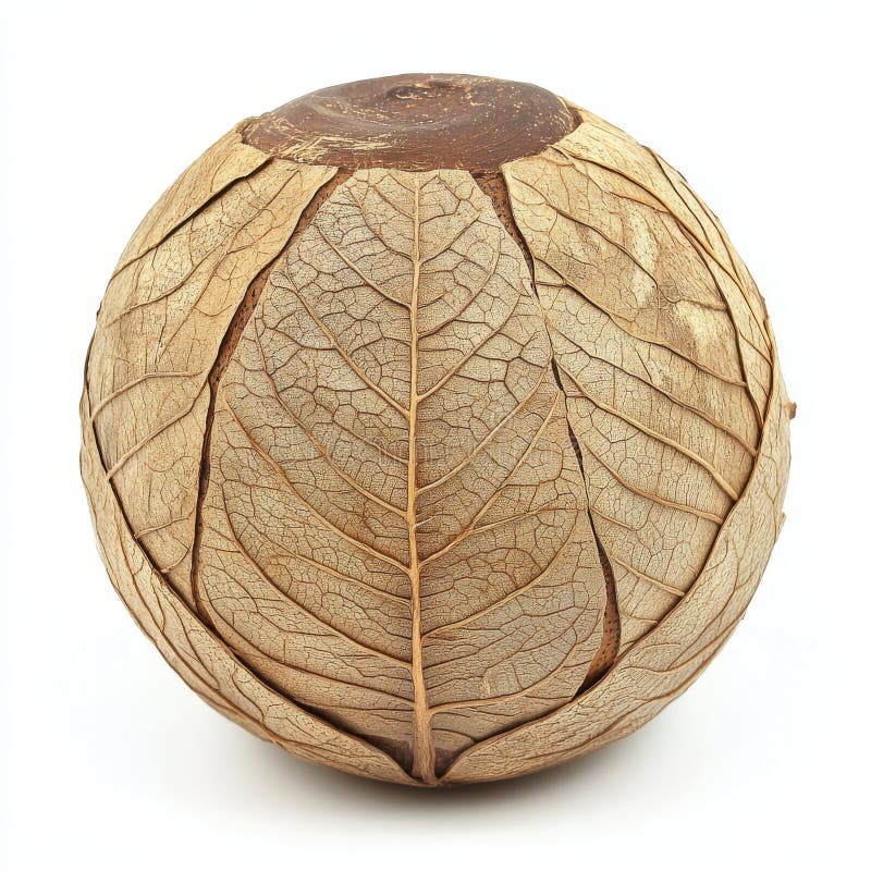The Design Element with Decorative Balls is Adorned with Dried Leaves ...