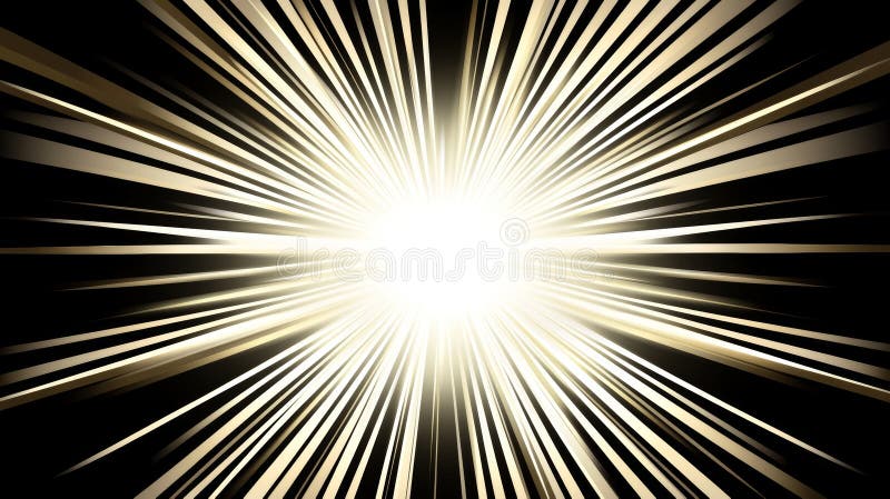 Design Element with an Explosion of Radiant Rays and a Burst of Light ...