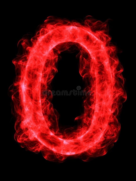 The Design Element Features a Fiery Number Zero, Smoke, and a Dark ...