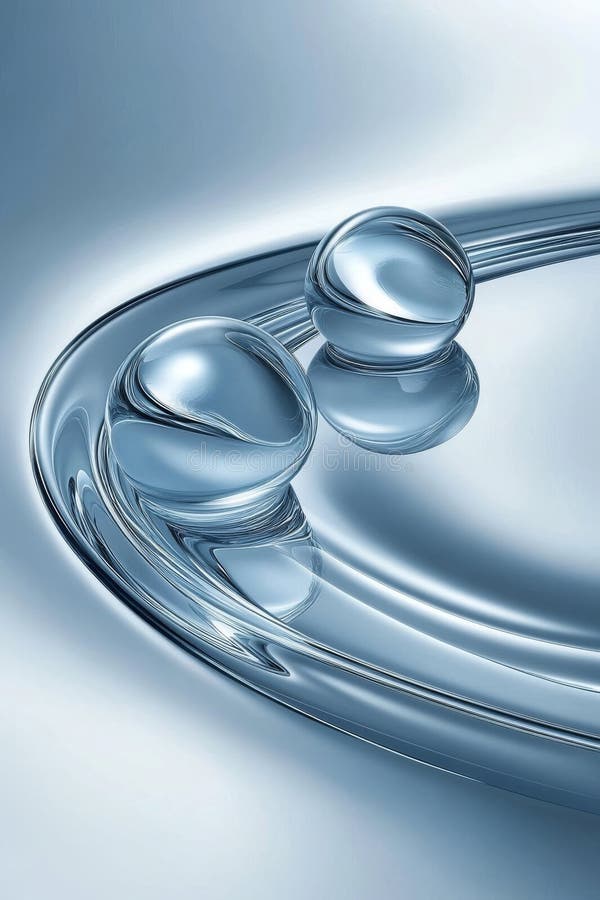 Design Element Featuring Abstract Swirling Blue Forms on a Light ...