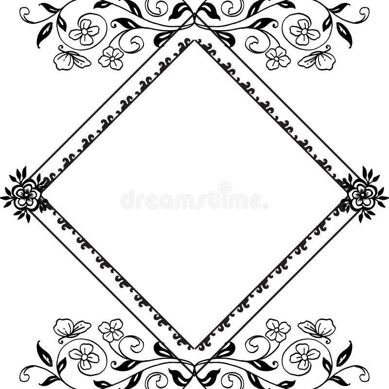 Design Element Floral Frame, Set Cute Flowers, Border Frame, for ... Design Element Floral Frame, Set Cute Flowers, Border Frame, for ...