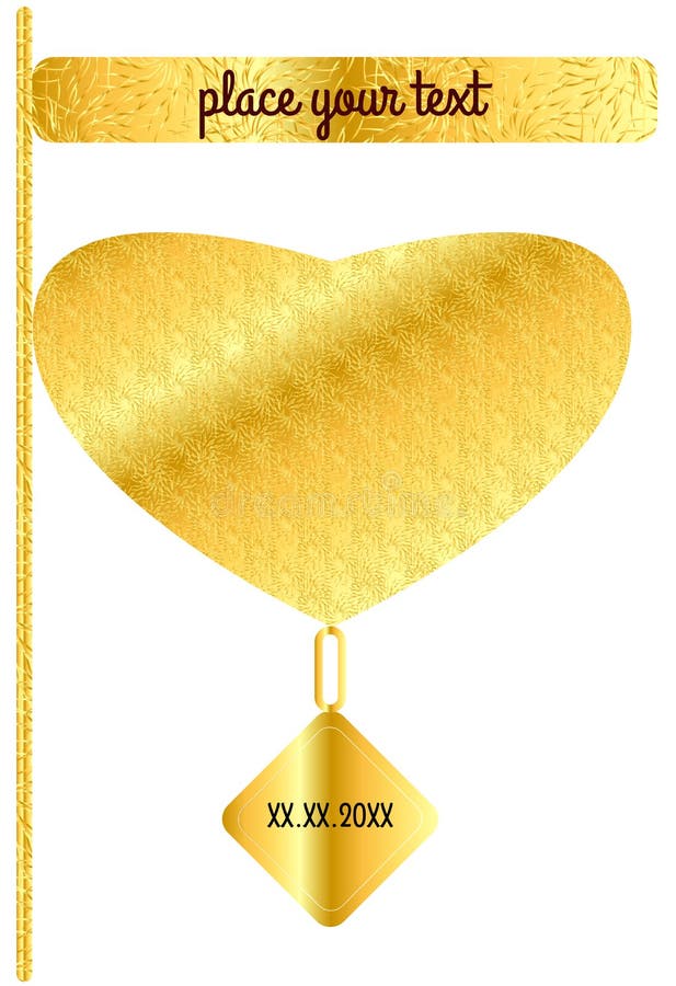 Design Element Gold Signboard Stock Vector - Illustration of element ...