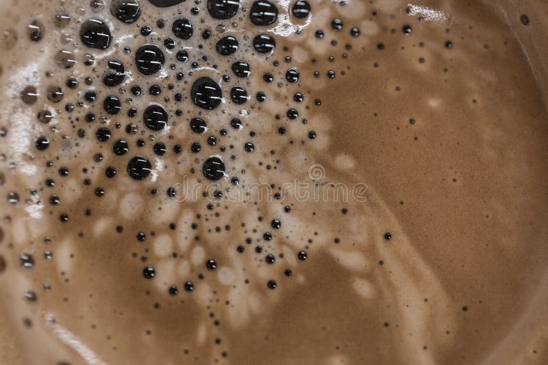 Coffee cup bubbles closeup stock image. Image of design - 117441429