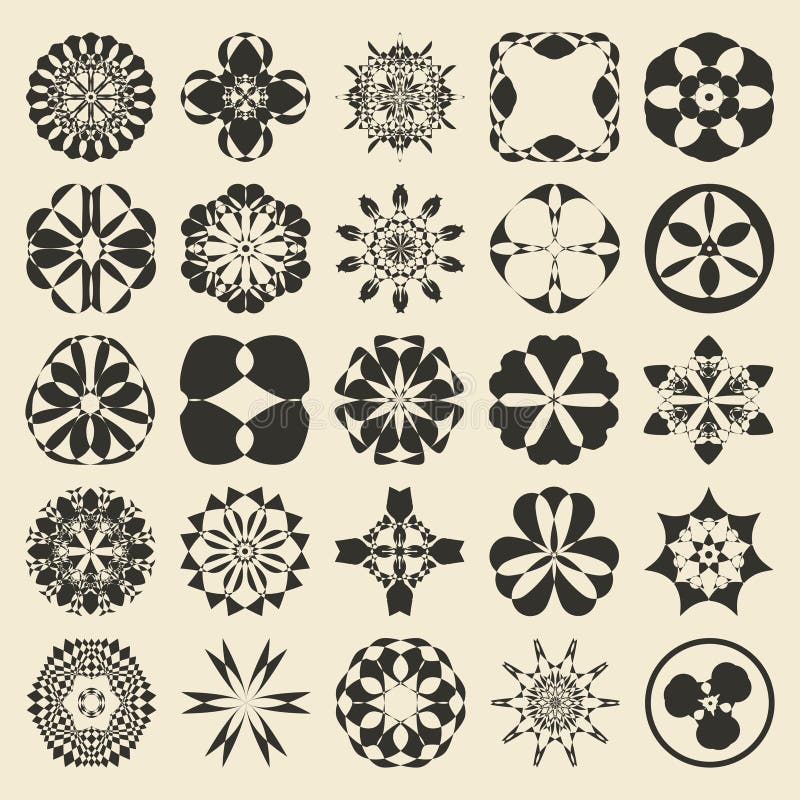 25 Design Element Set. Twenty Five Sample Object Stock Vector ...