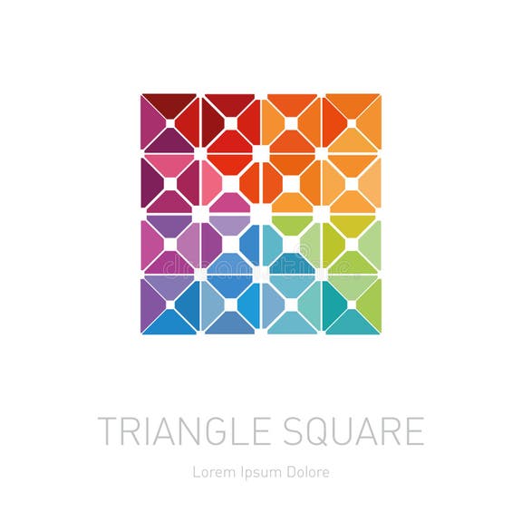 Design Element with Squares, Triangles and Rhombus. Low-poly Mes Stock ...