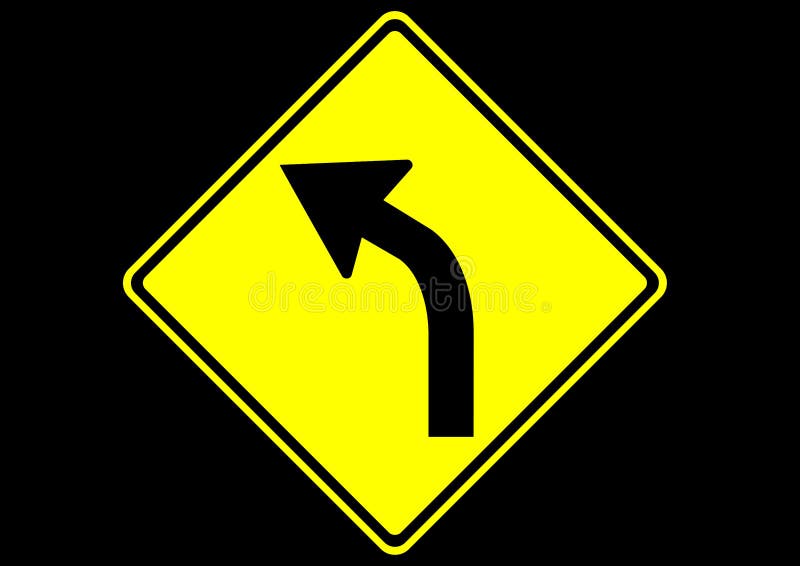 No Turn Left and Right Traffic Sign for Guide on the Road Stock Vector ...