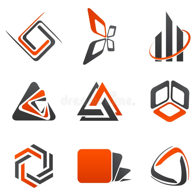 Set of Symbols, Logo Elements Stock Vector - Illustration of plastic ...