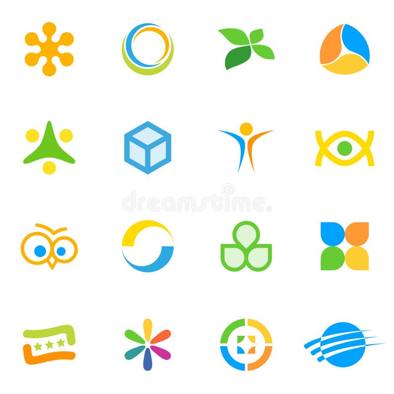 Logo Elements / Shapes Collection Stock Vector - Illustration of ...