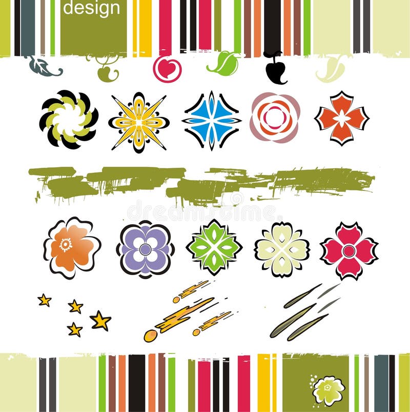 A Set of Elements for Design Stock Vector - Illustration of ornate ...