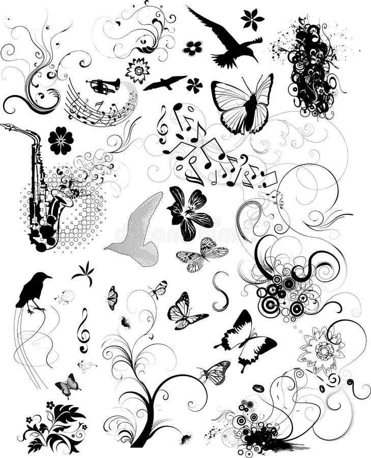 Design elements stock vector. Illustration of nature, decorative - 5299505